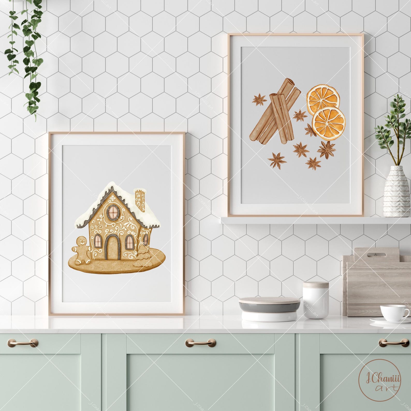 Christmas Baking Clipart, Watercolor Holiday Clipart, Winter Clipart ...