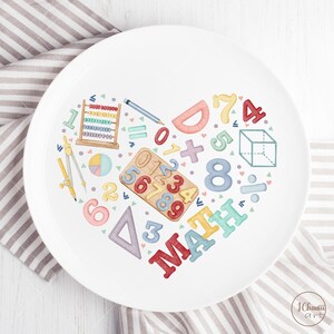 Pastel Math Heart PNG, Back to School Clipart, Watercolor School Art ...