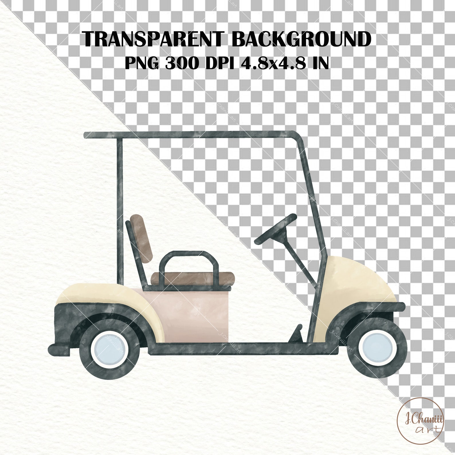 Watercolor Master Golf Clipart, Golf Court Landscape PNG, Golf ...