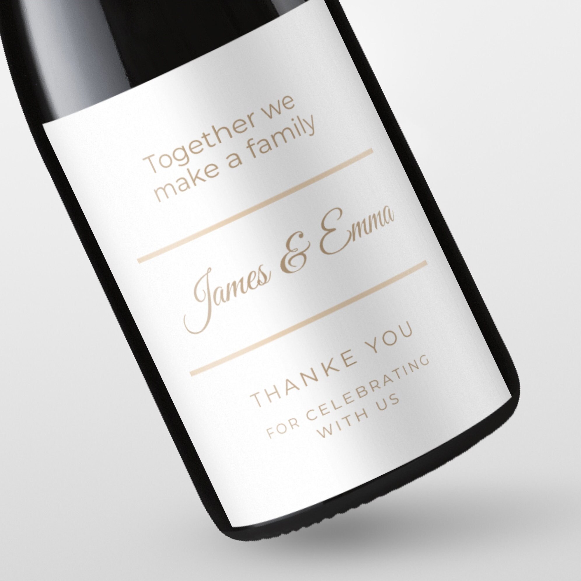 Photo Wine Label Template, Wedding Favor, Custom Wine Label ...