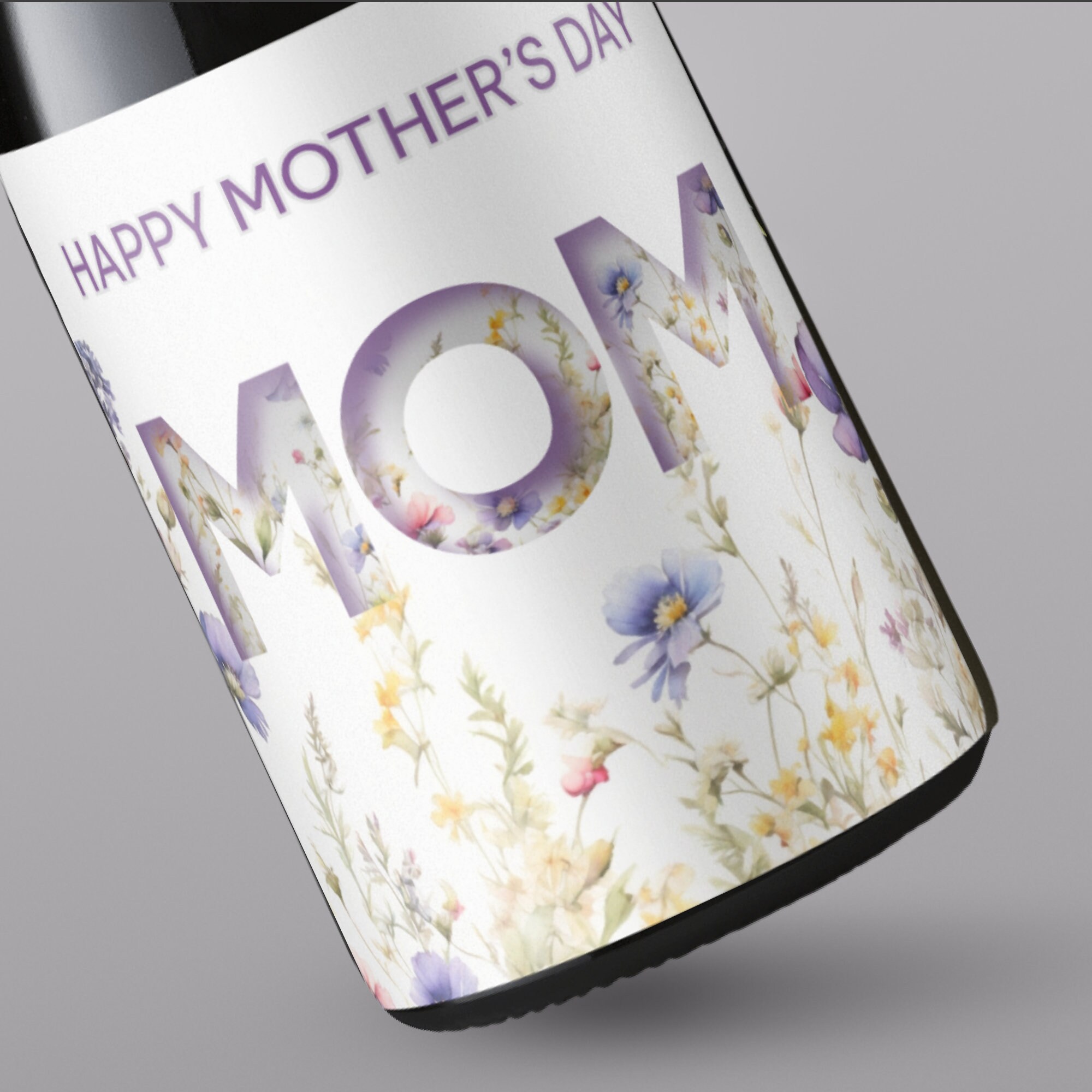 Editable Mother's Day Wine Label Template, Personalized Wine Label ...