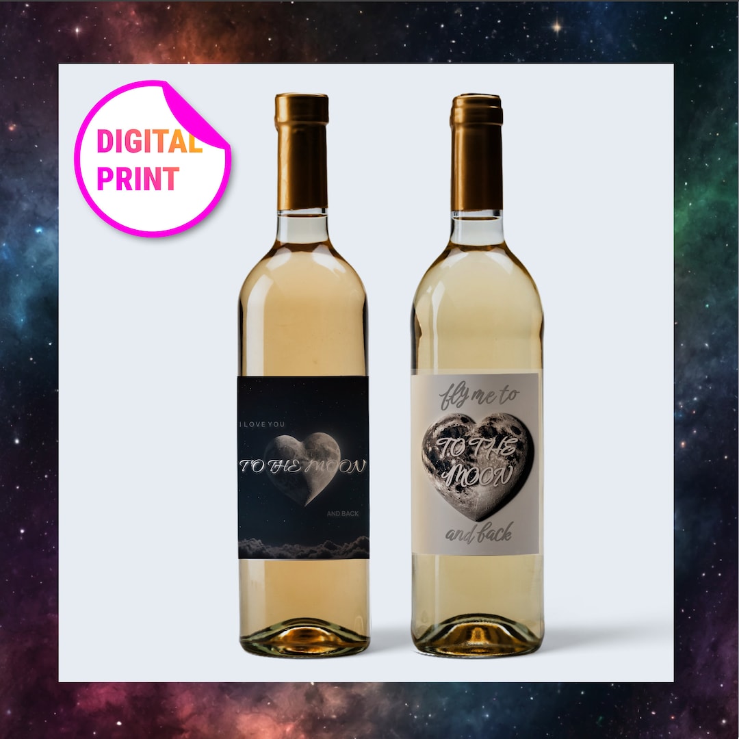 Printable Wine Bottle Label for Lovers/ Wine Stickers Present for Her ...
