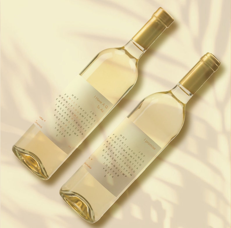Personalized Proposal Wine Bottle Labels, Will You Marry Me Set of 2 ...