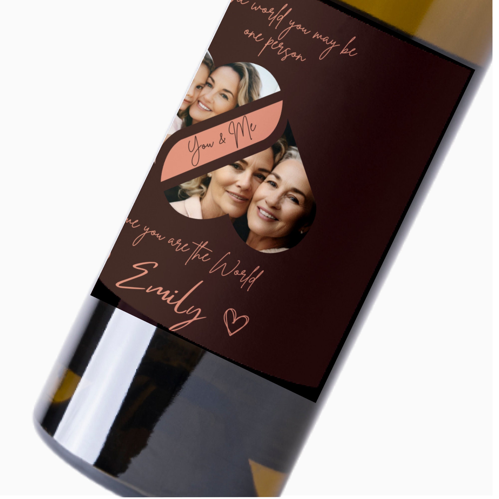 Editable Photo Mother's Day Wine Label Template, Personalized Wine ...