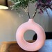 Kyklos - Donut Decor Vase in Rose, Unique Gift, Vase for Dried Flowers ...