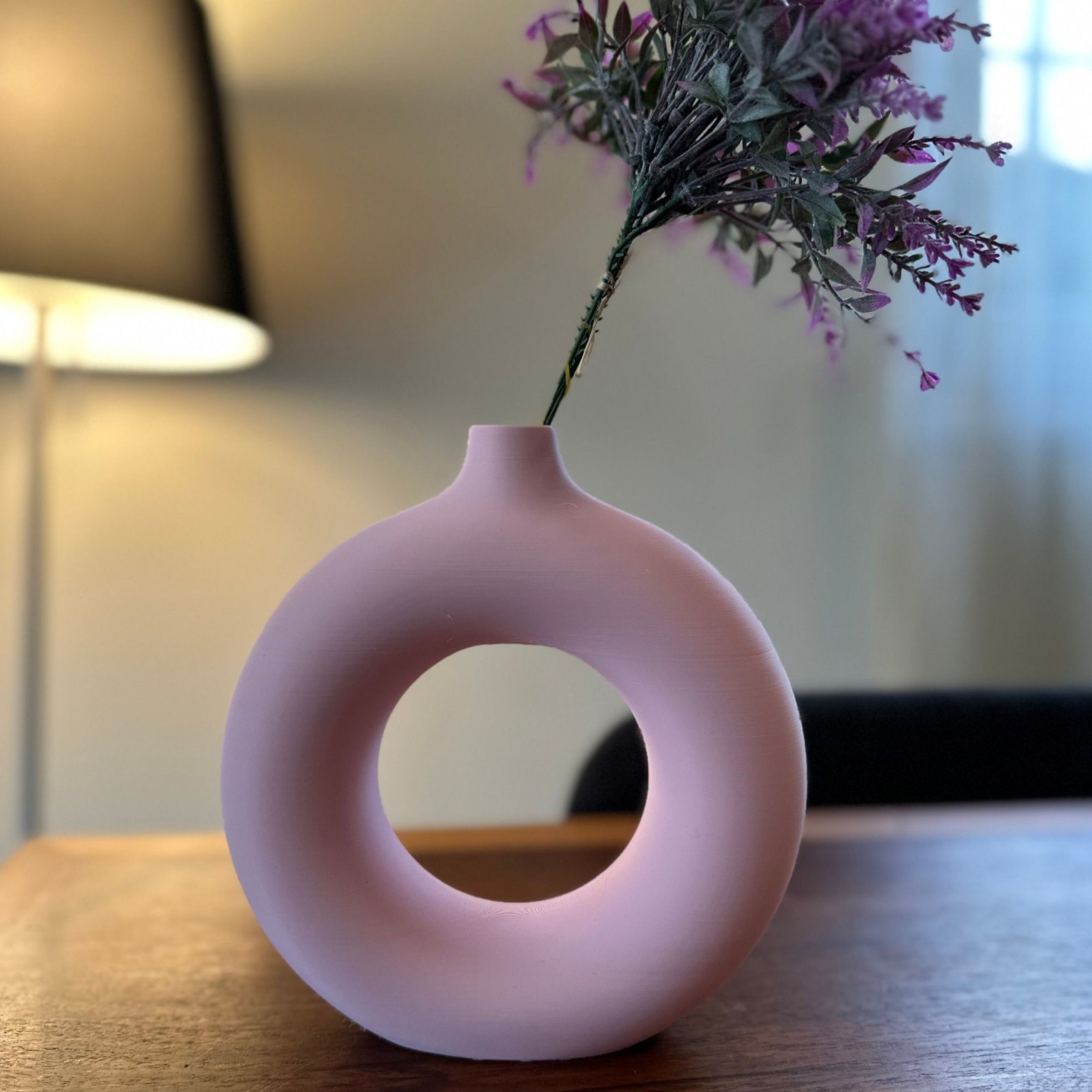Kyklos - Donut Decor Vase in Rose, Unique Gift, Vase for Dried Flowers ...