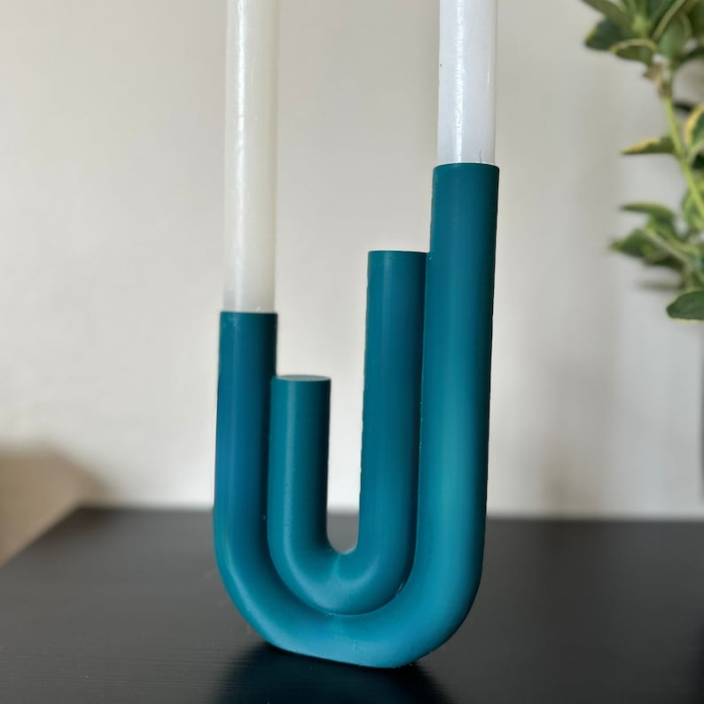 Lampada - Modern Candle Holders for Home Decor in Dark Green, Unique ...