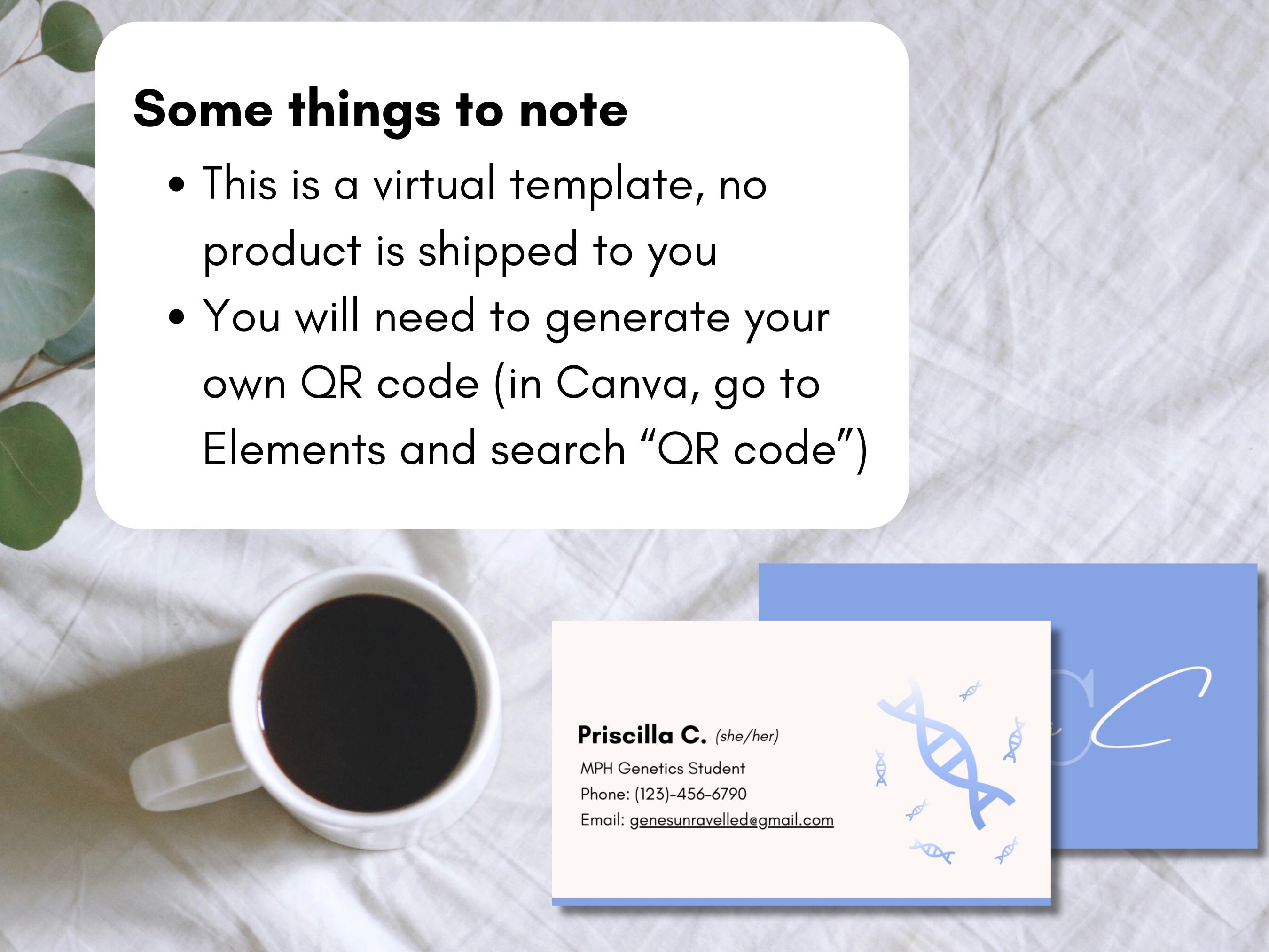 Genetic Counselor Business Card Template: Genetics Student, Scientist ...