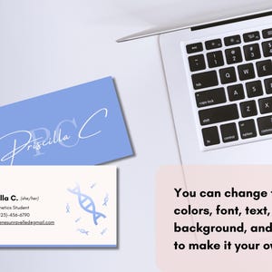 Genetic Counselor Business Card Template: Genetics Student, Scientist ...