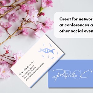 Genetic Counselor Business Card Template: Genetics Student, Scientist ...