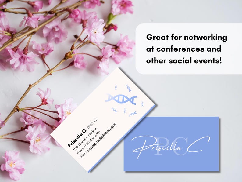 Genetic Counselor Business Card Digital Template, Genetic Counseling ...
