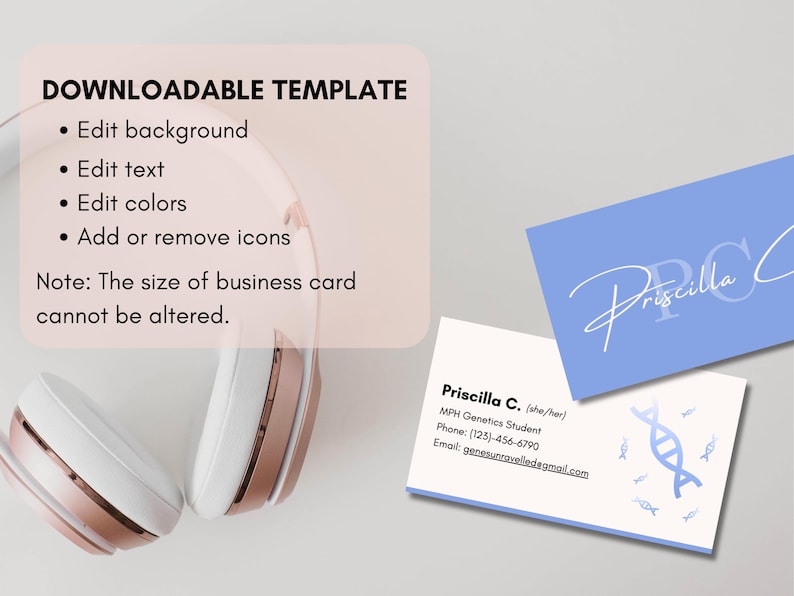 Genetic Counselor Business Card Template: Genetics Student, Scientist ...