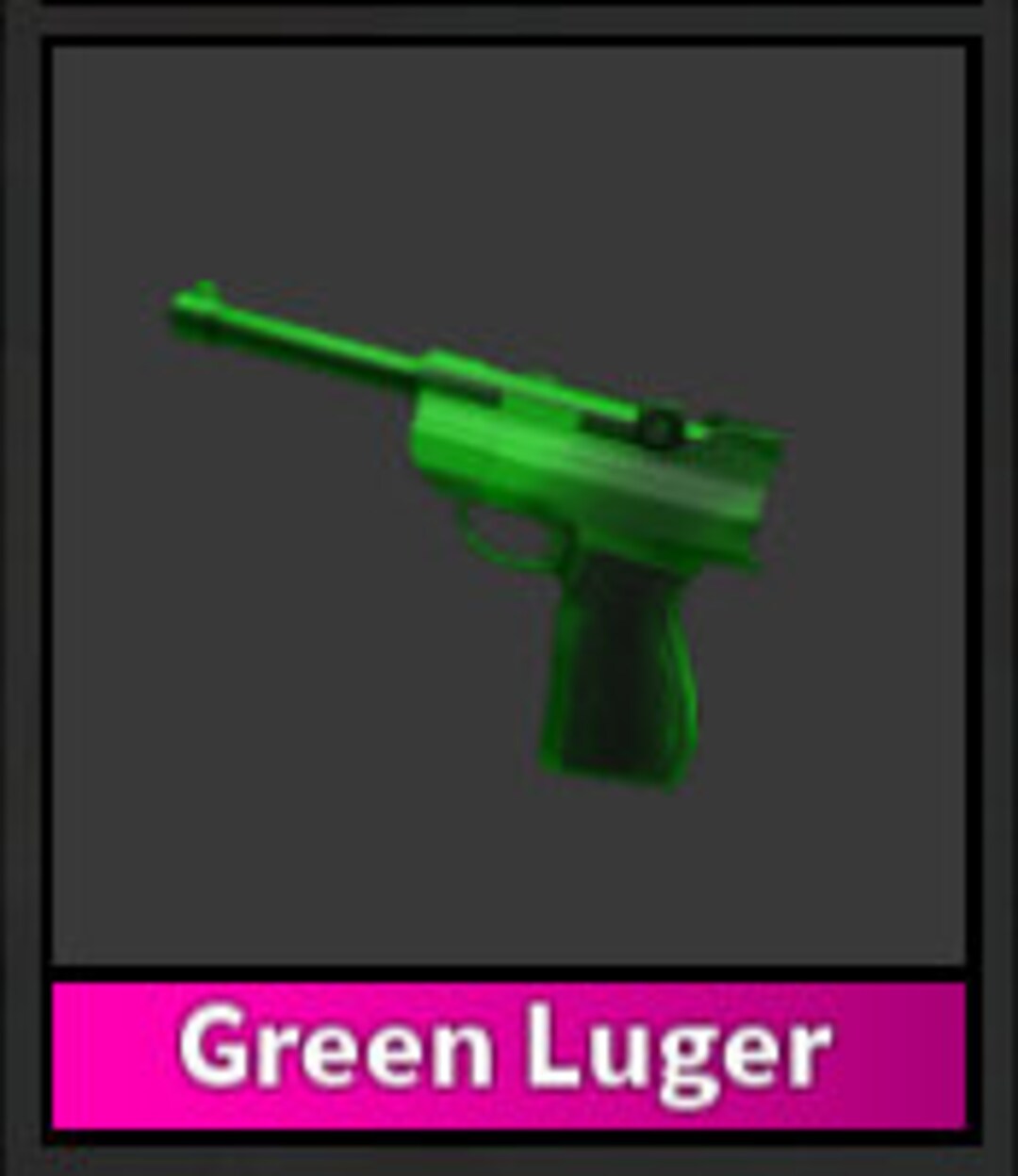 Murder Mistery 2 Mm2 Green Luger - Etsy
