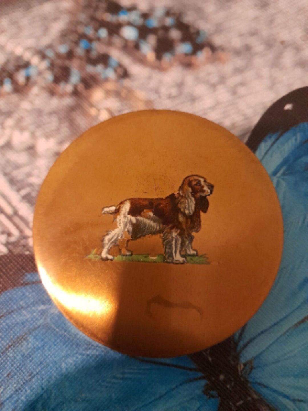 Stratton Dog Powder Compact, 1950s. Cocker Spaniel. Gift for Her ...
