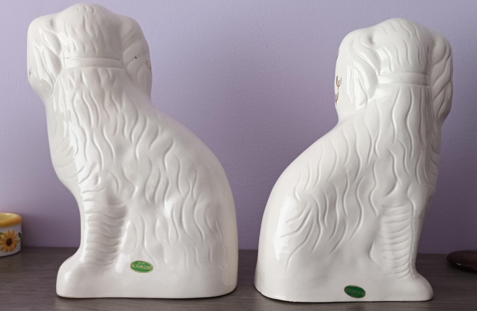 Extra Large Pair of Staffordshire Mantel Spaniel Dogs, Walley Dogs by ...