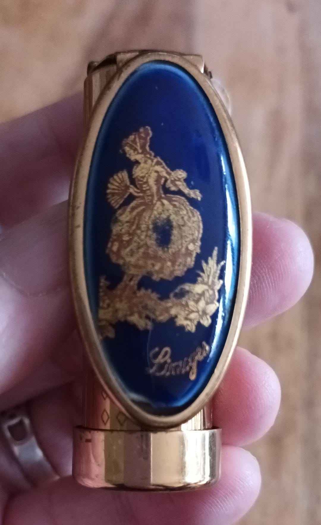 Vintage Patrys Paris Lipstick Holder – Limoges Porcelain, Gold Lady on ...