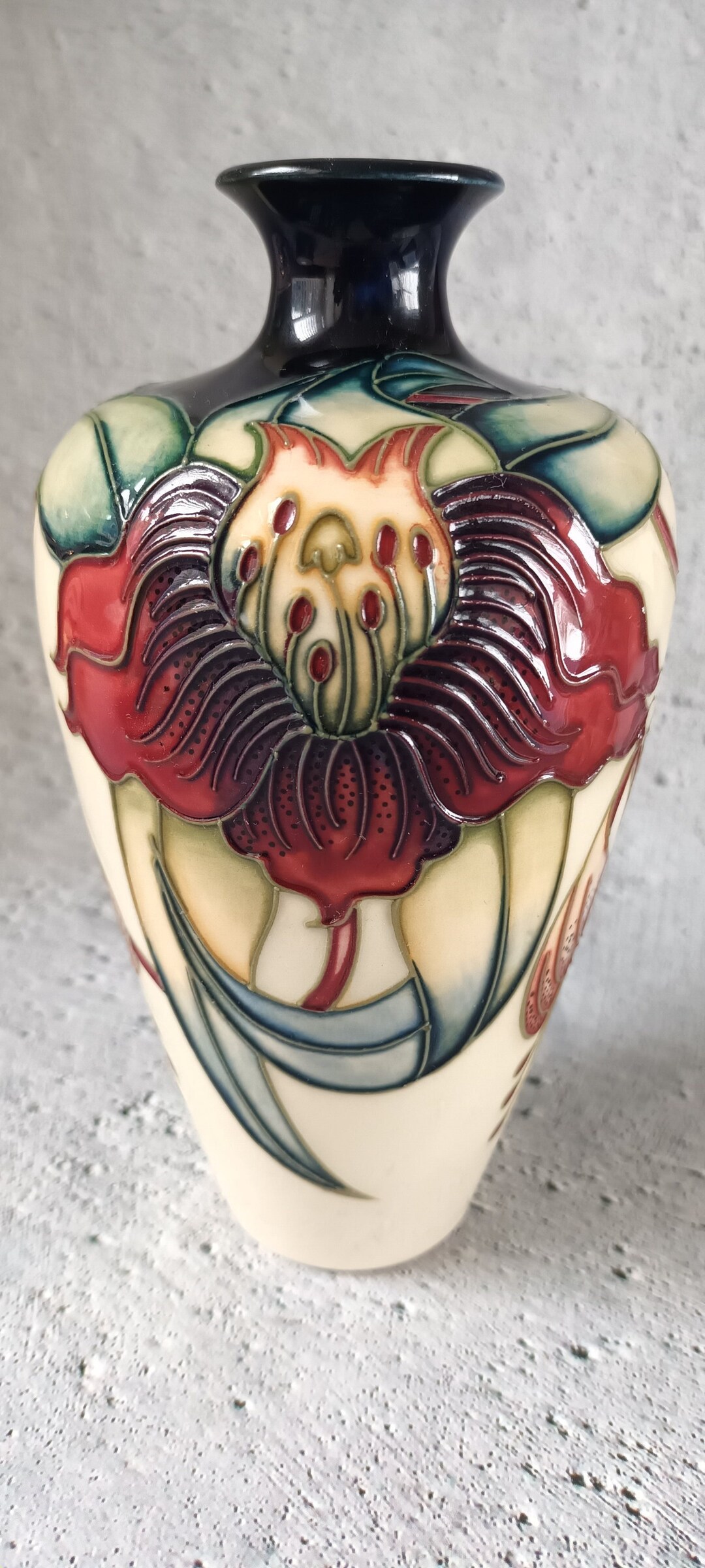 Moorcroft Anna Lily Monarch Vase by Nicola Slaney. in Excellent ...