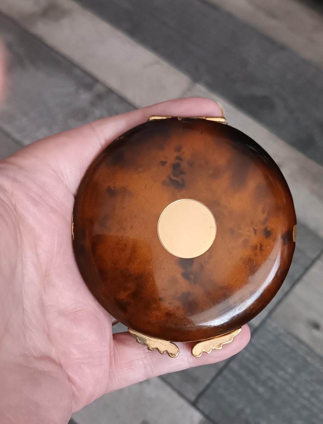 Gucci Powder Compact, Tortoiseshell Style Enamelled Design, 1960s ...