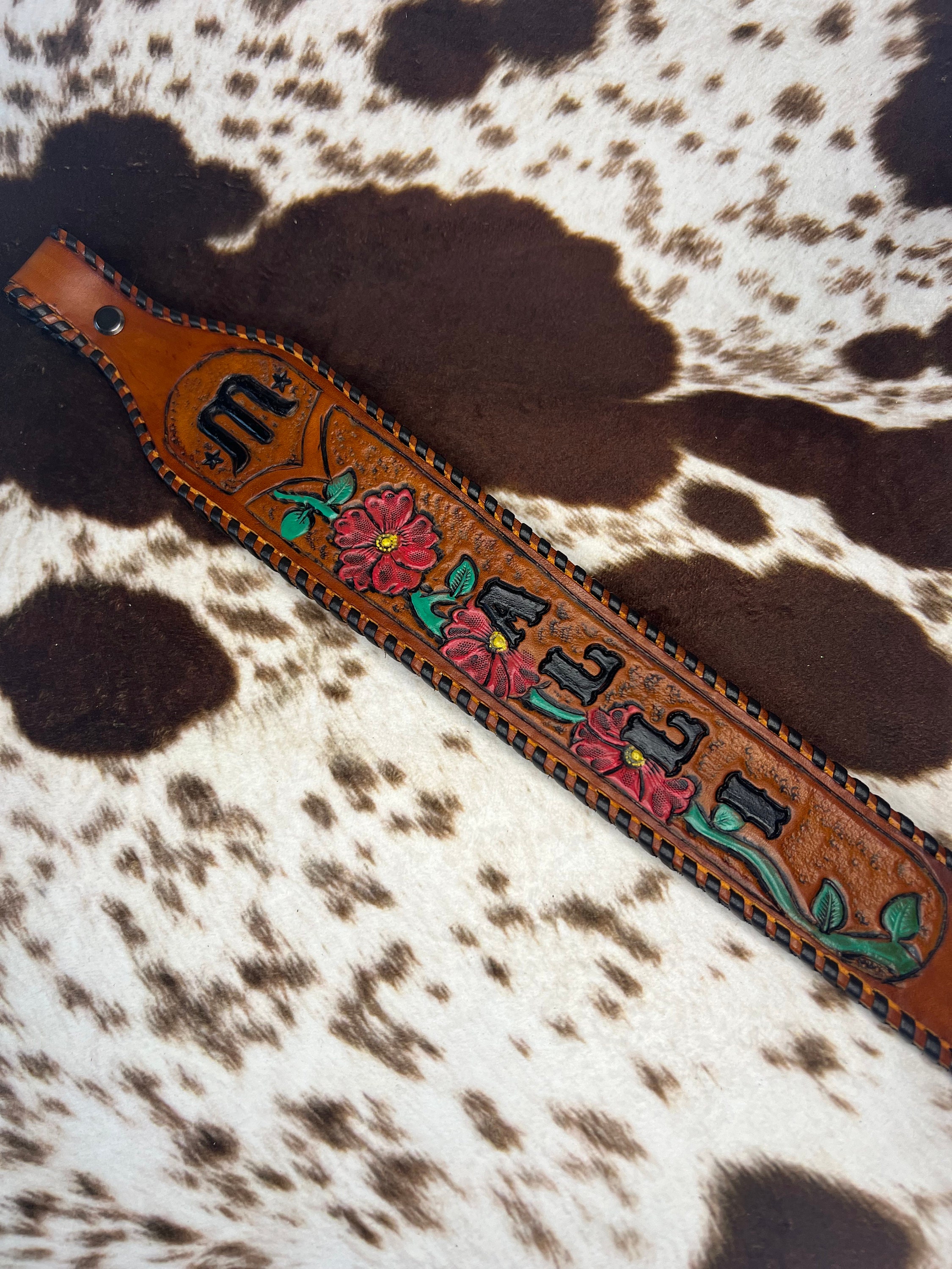 Custom Tooled Leather Strap or Sling - Etsy