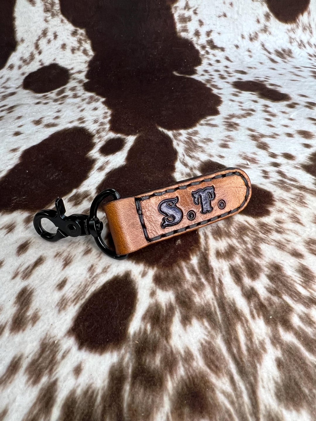 Tooled and or Laser Engraved Leather Key Chain - Etsy