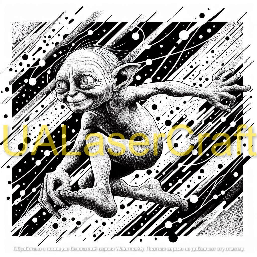 Gollum PNG Cricut Cutting File T-shirt, Sticker, Mug Wrap & Sublimation ...