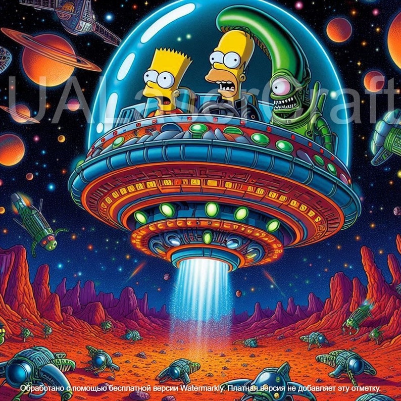 The Simpsons Space Clip Art Bundle Simpsons PNG & Bart Simpson PNG ...