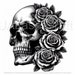 Skull With Half-face Roses | Instant Digital Download | Unique Skull ...