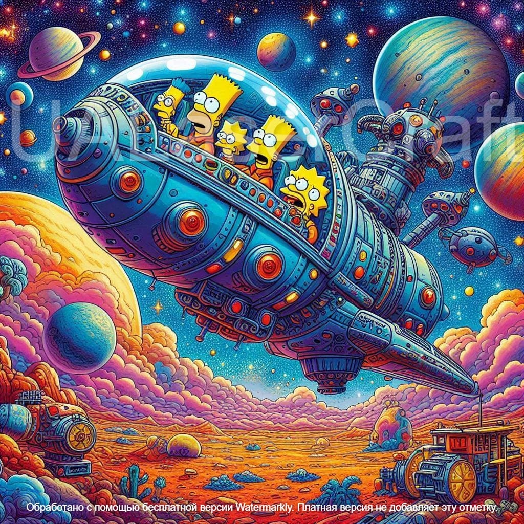 The Simpsons Space Clip Art Bundle Simpsons PNG & Bart Simpson PNG ...