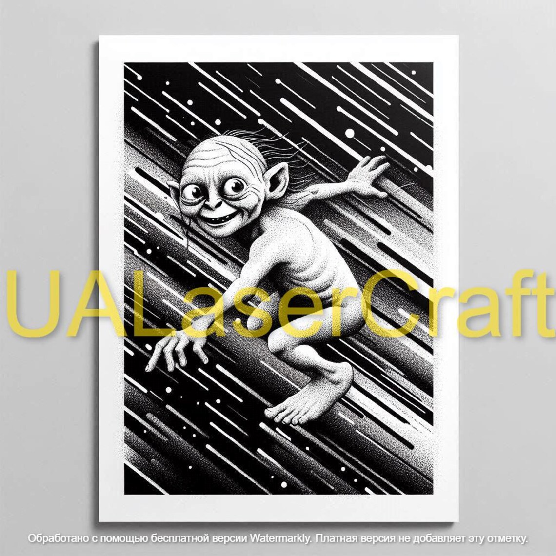 Gollum PNG | Cricut Cutting File | T-shirt, Sticker, Mug Wrap ...