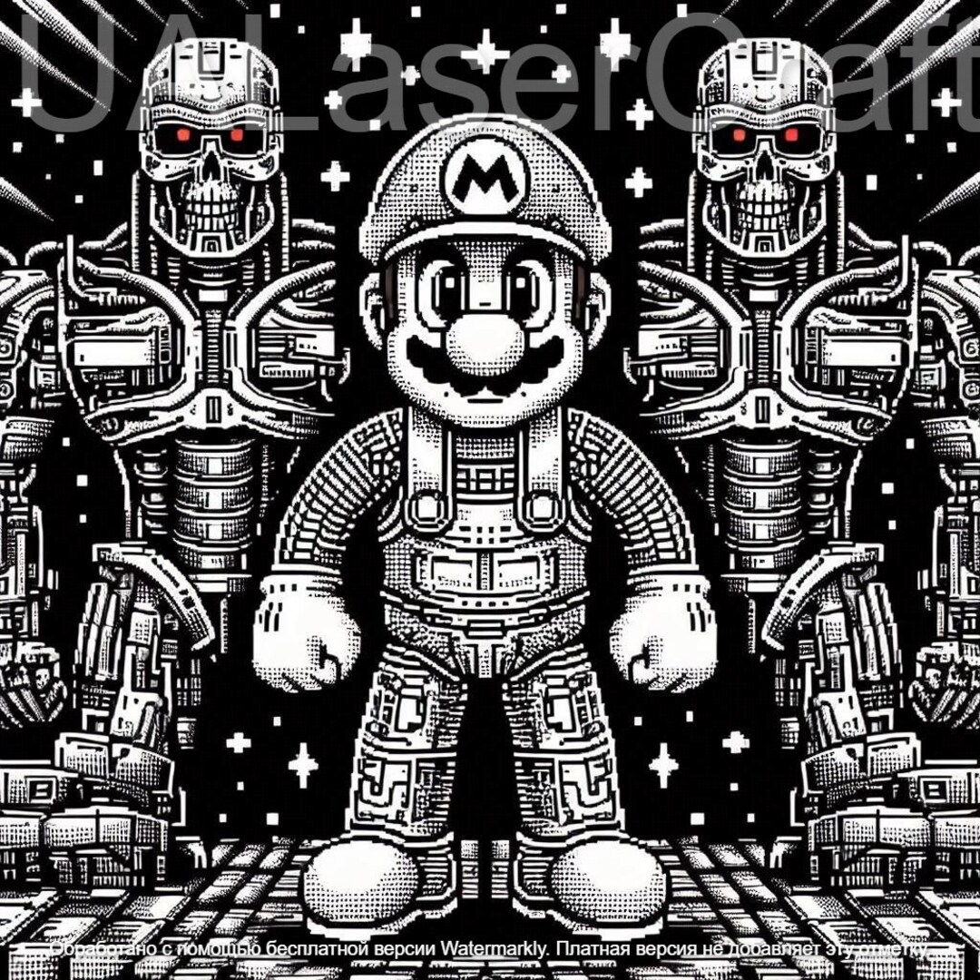 Super Mario | Mario Terminator – Futuristic Mario Character Art ...