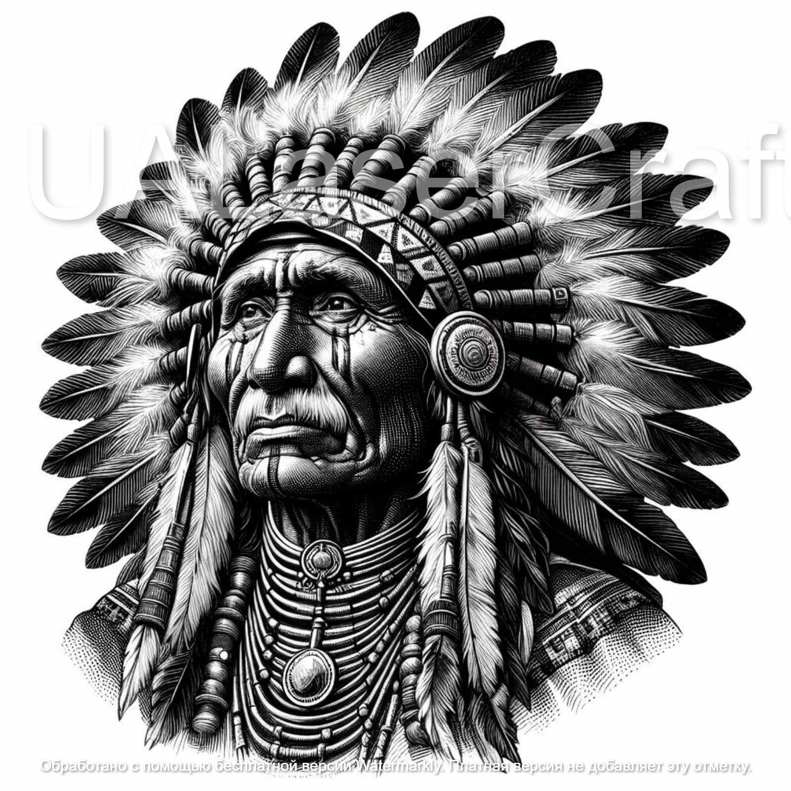 Native American Indian Chief Clipart | Printable Watercolor Clipart ...