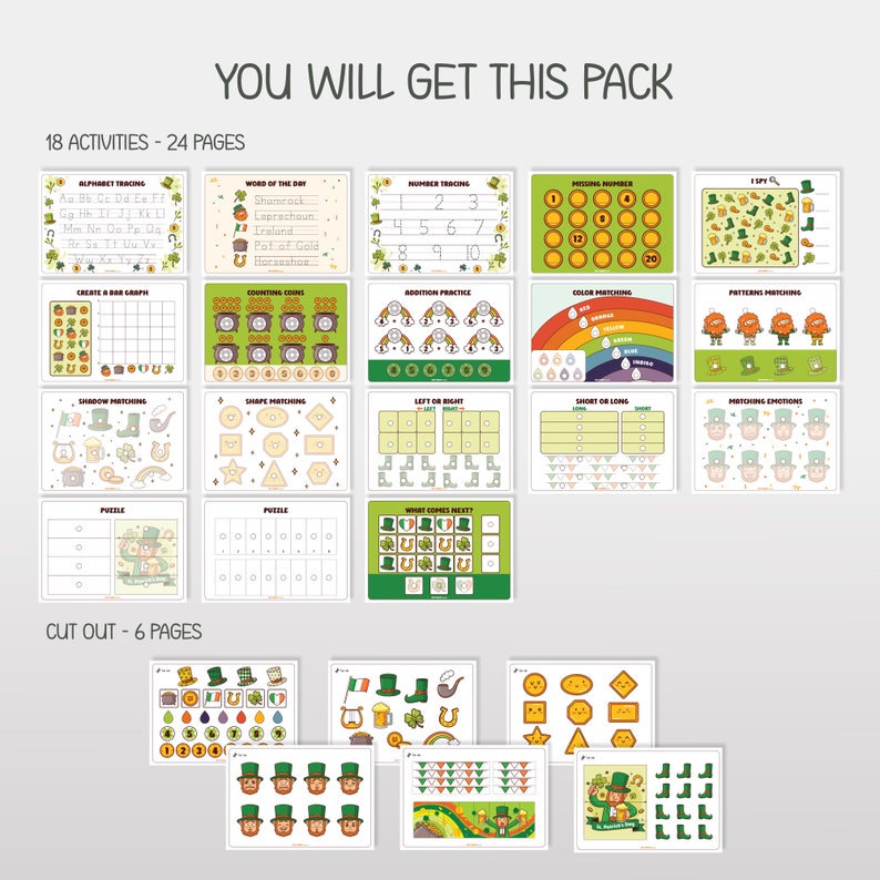 St Patrick's Day Busy Book, Activity for Kids, Homeschool Learning ...