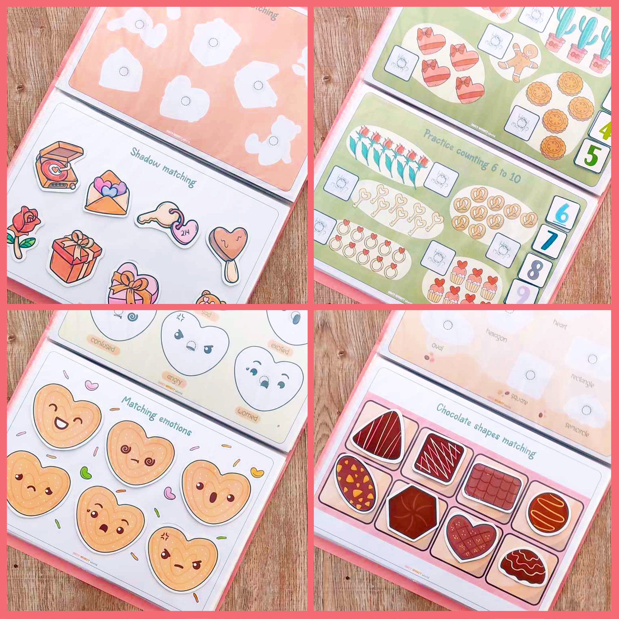 Valentine Busy Book, Activity for Kids, Homeschool Learning Prints ...