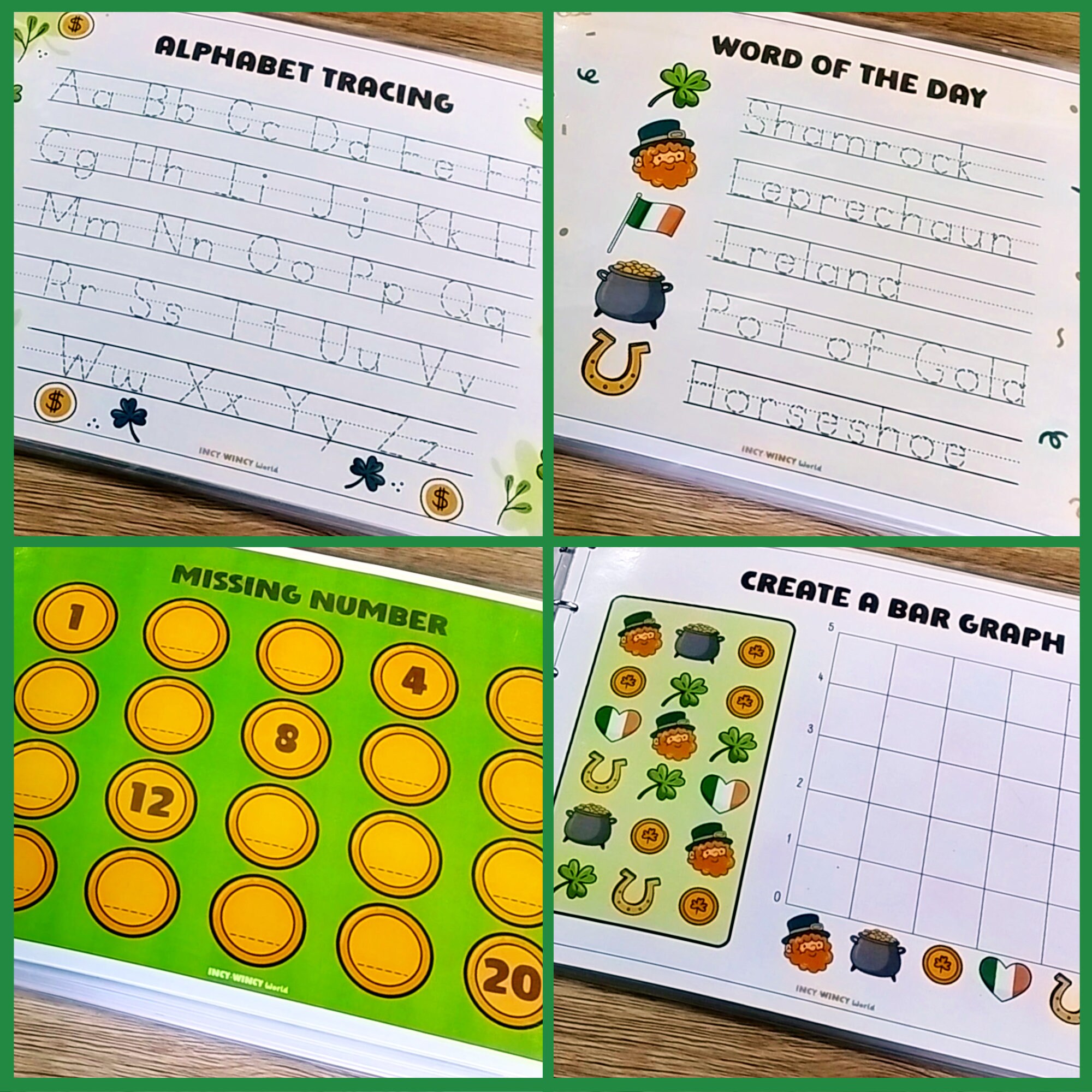 St Patrick's Day Busy Book, Activity for Kids, Homeschool Learning ...