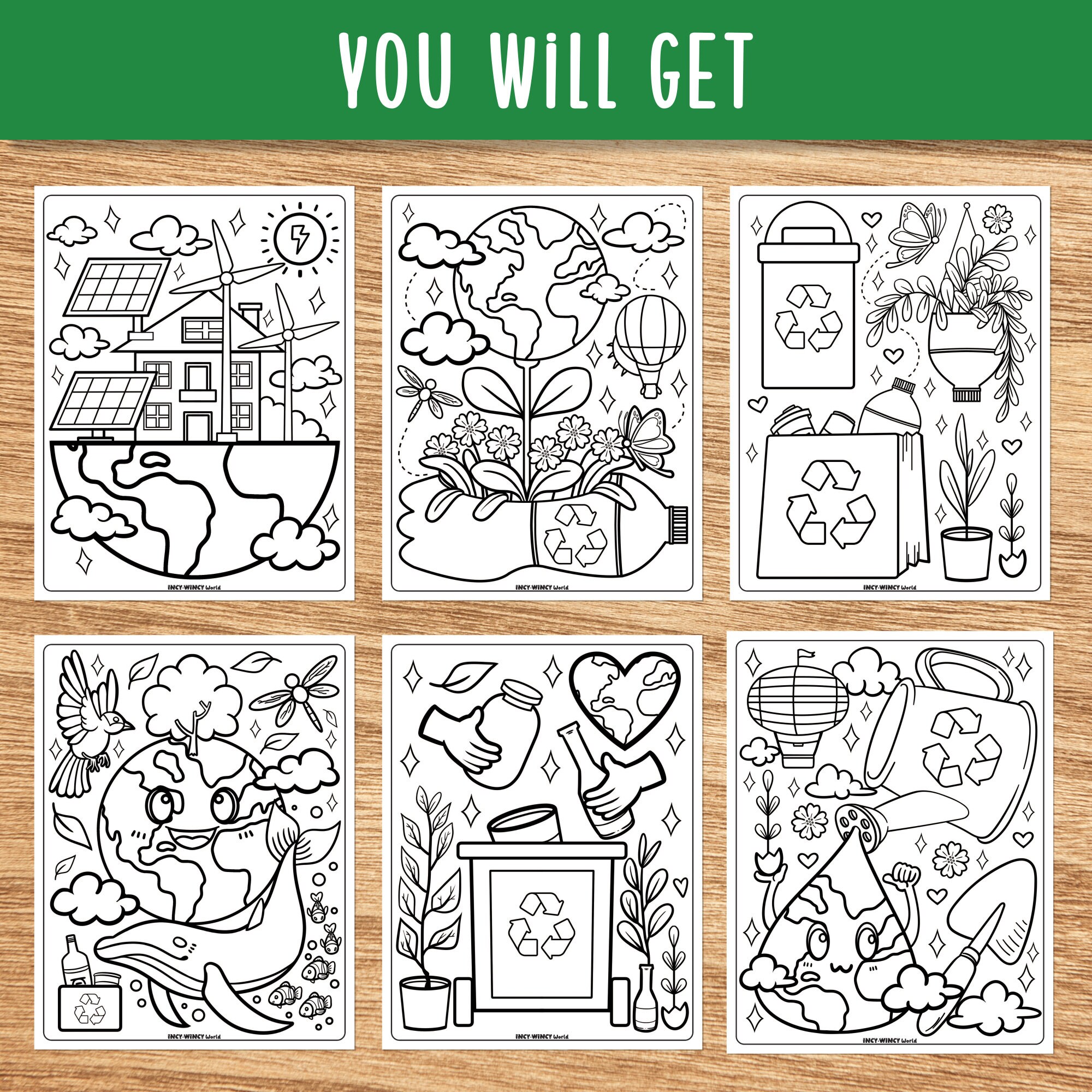 Earth Day Coloring Pages for Kids, Earth Day Coloring Sheets, Earth Day ...