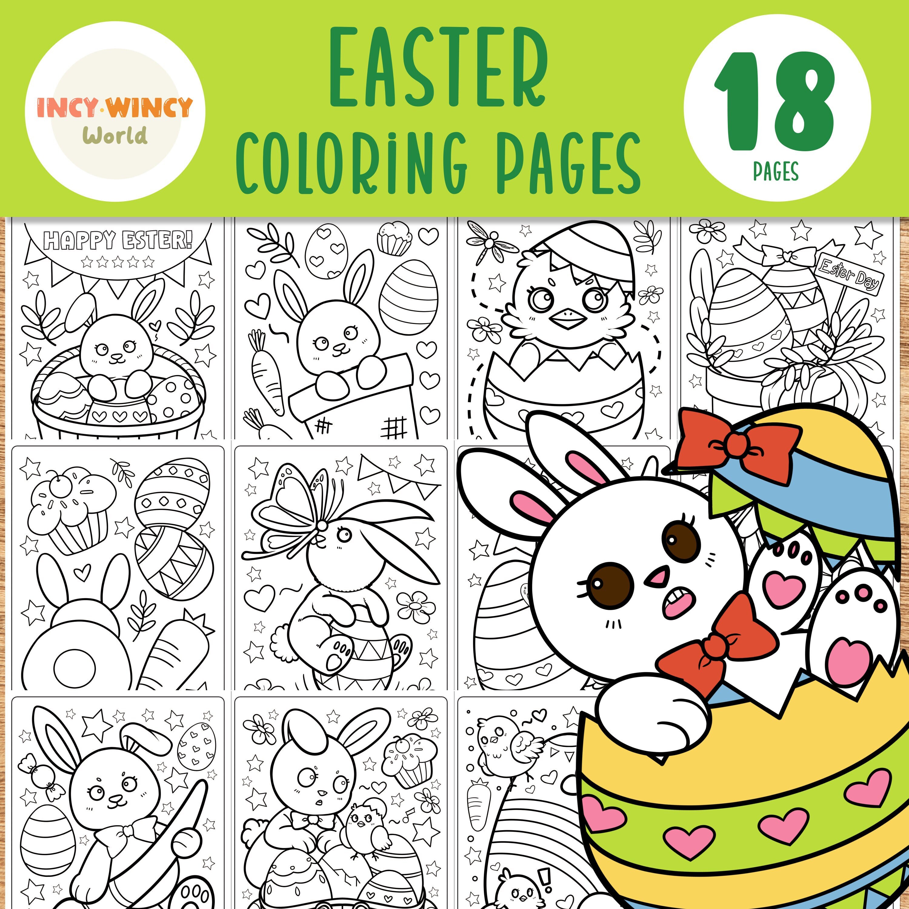 Easter Coloring Pages for Kids, Easter Coloring Sheets, Easter ...