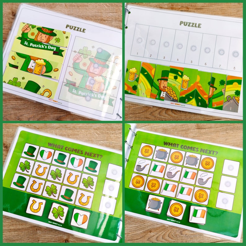 St Patrick's Day Busy Book, Activity for Kids, Homeschool Learning ...