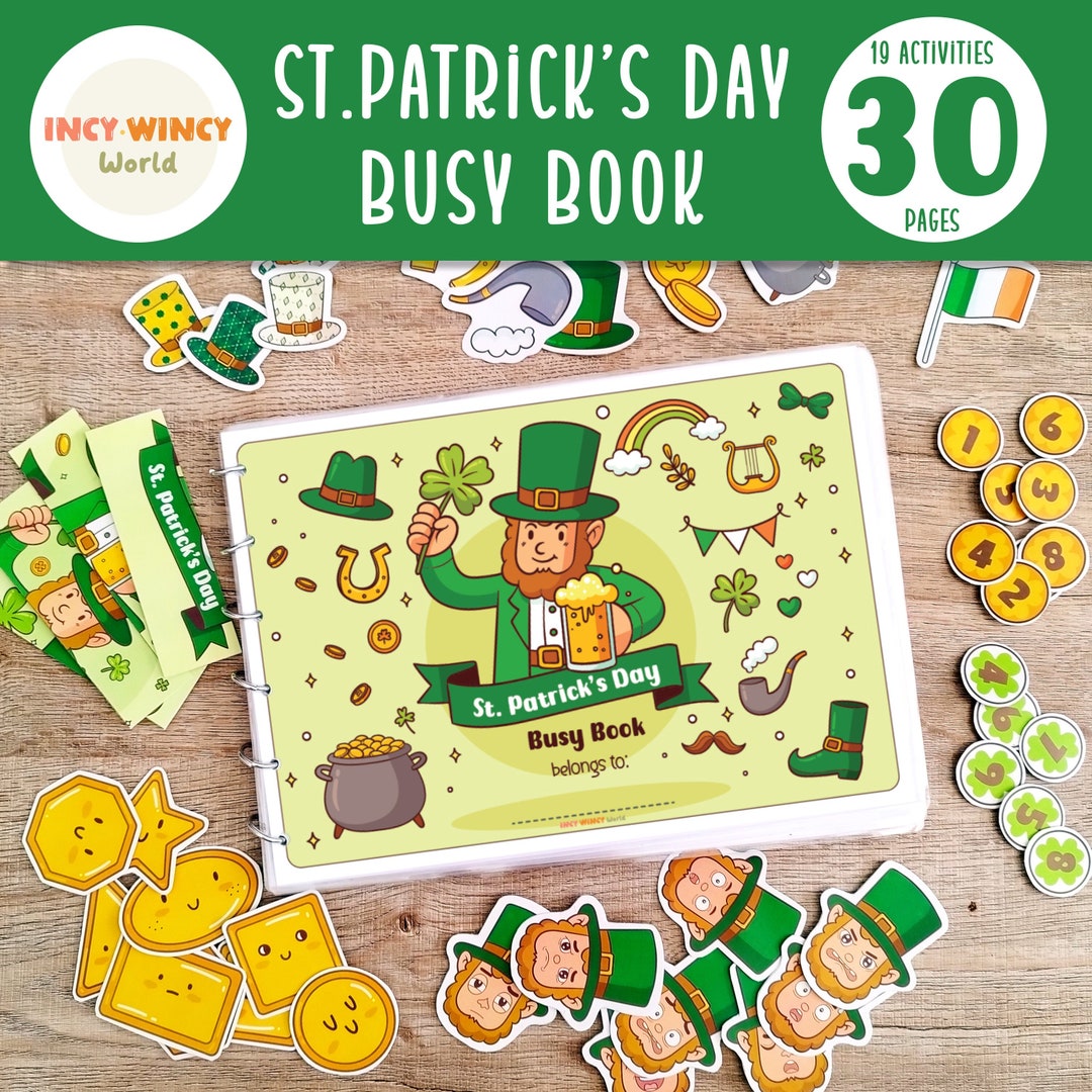 St Patrick's Day Busy Book, Activity for Kids, Homeschool Learning ...