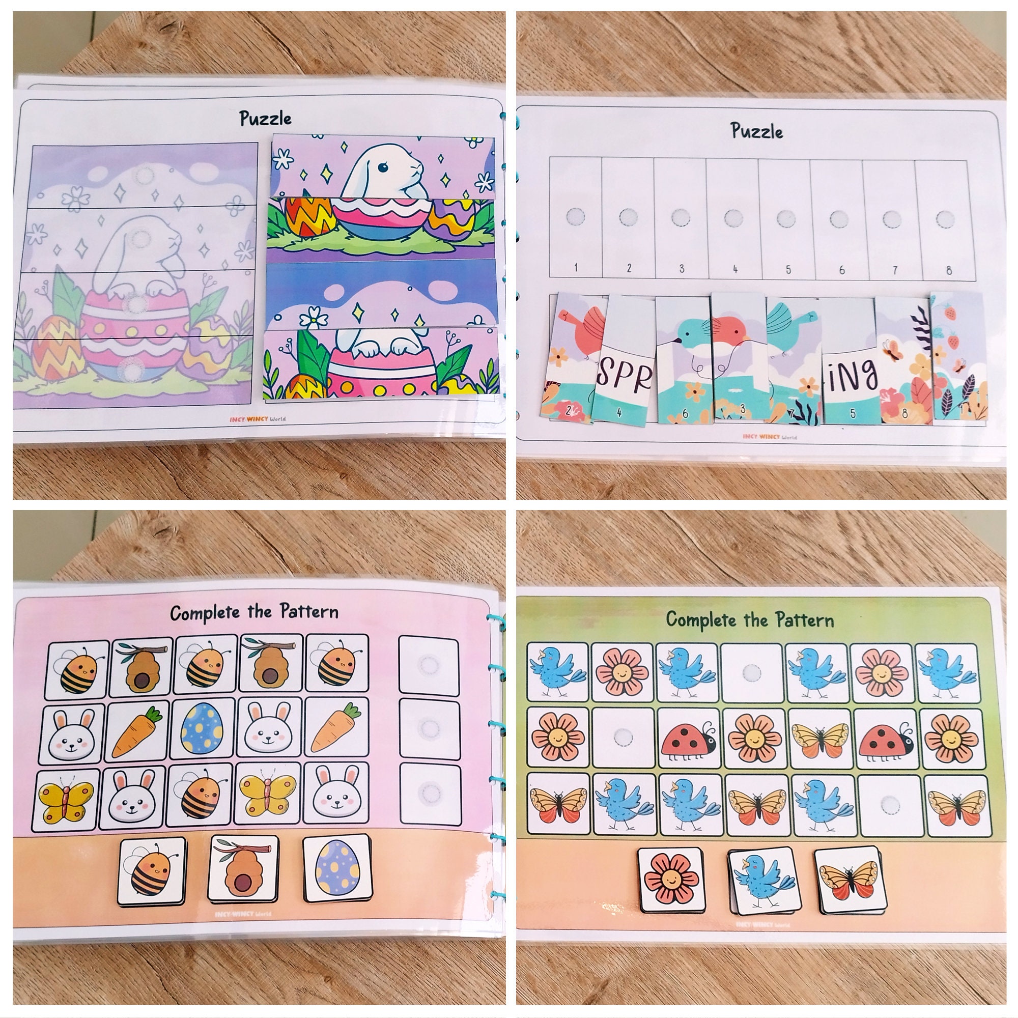 Spring Busy Book, Easter, Activity for Kids, Homeschool Learning Prints ...