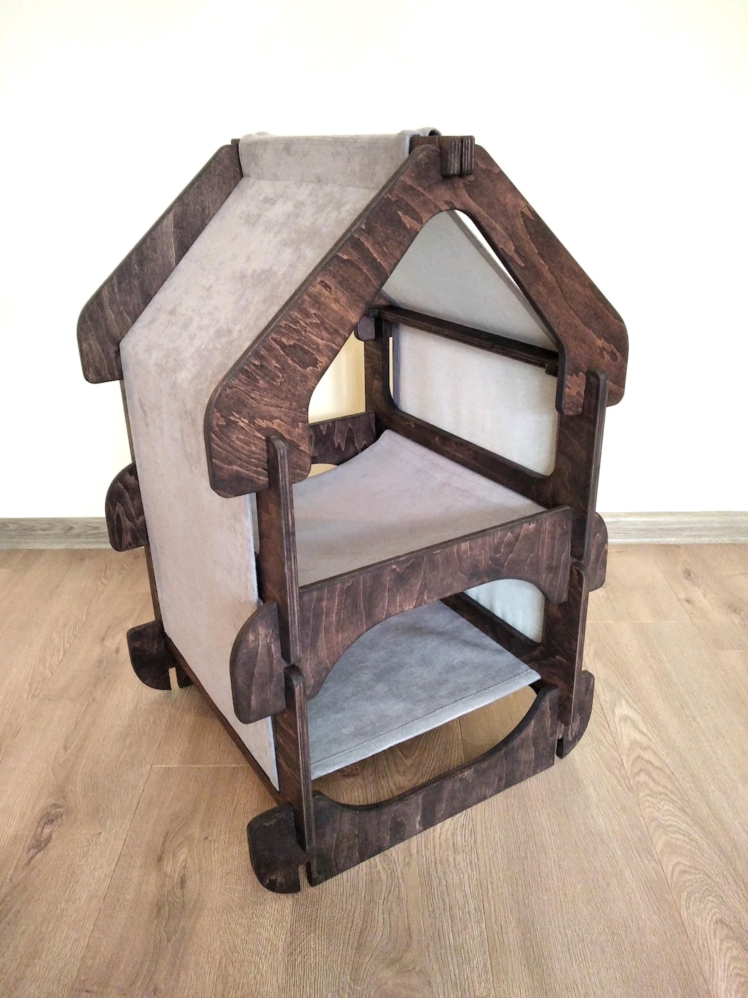 Cat House Chalet for Two Cats, Cat Bed, Luxury Cat Bed, Cat Hammock ...