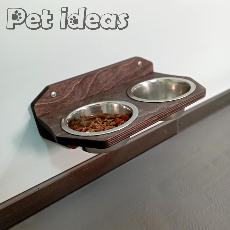 Wall Mount Dog Bowl - Etsy