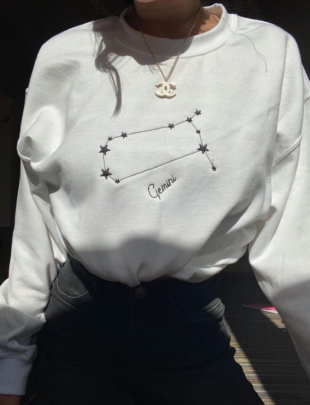 Zodiac Horoscope Signs Embroidered Sweatshirt Embroidered Crewneck ...