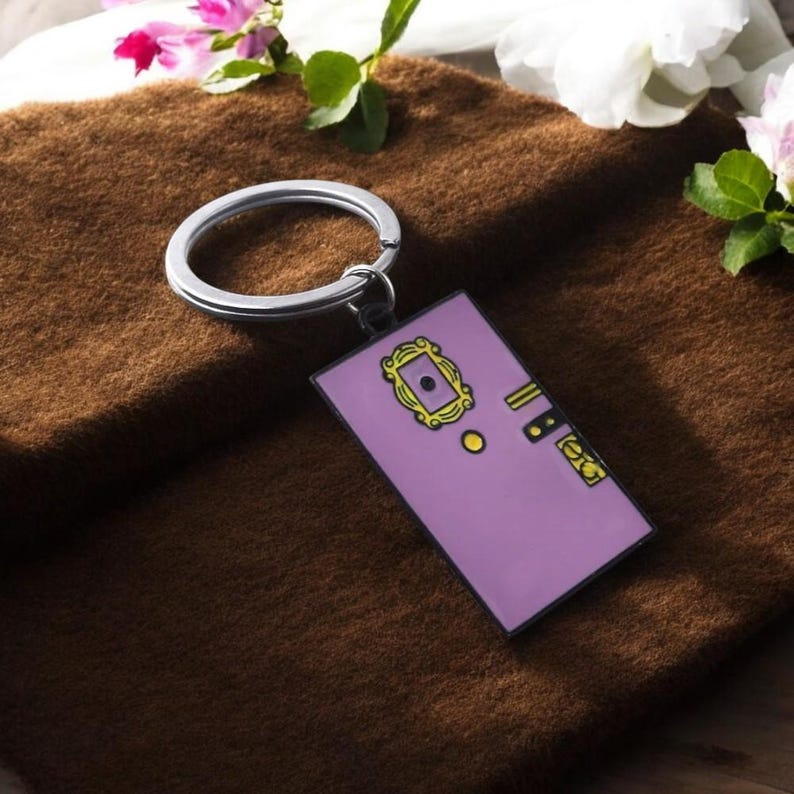 Friends TV Show Monica's Iconic Door Keychain | Central Perk Coffee ...