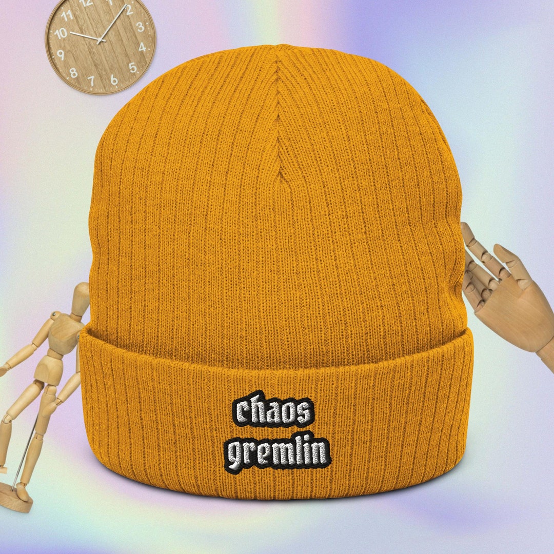 Chaos Gremlin Ribbed Knit Beanie - Etsy