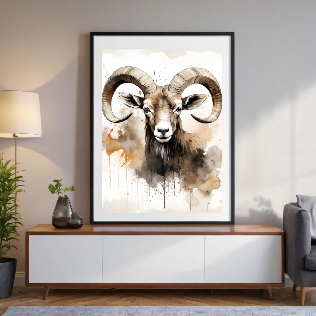 Vintage Animal Calligraphy Art, Rustic Brush Stroke Print, Watercolor ...