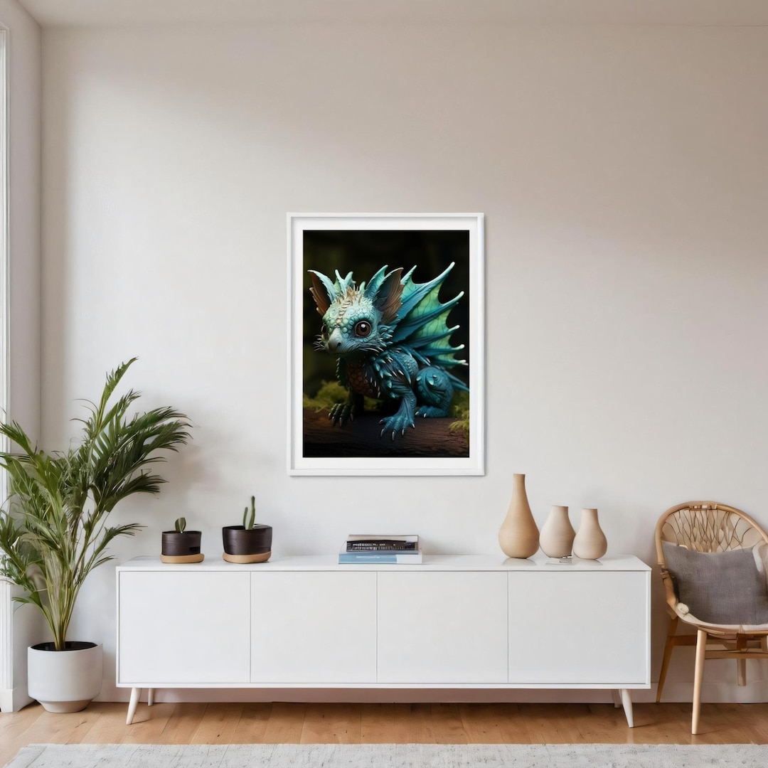 Fantasy Creature Art Print, Frog-cat Hybrid Illustration, Mythical ...