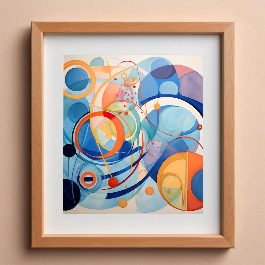 Unity Circles Art Print, Interconnectedness Abstract Wall Art ...