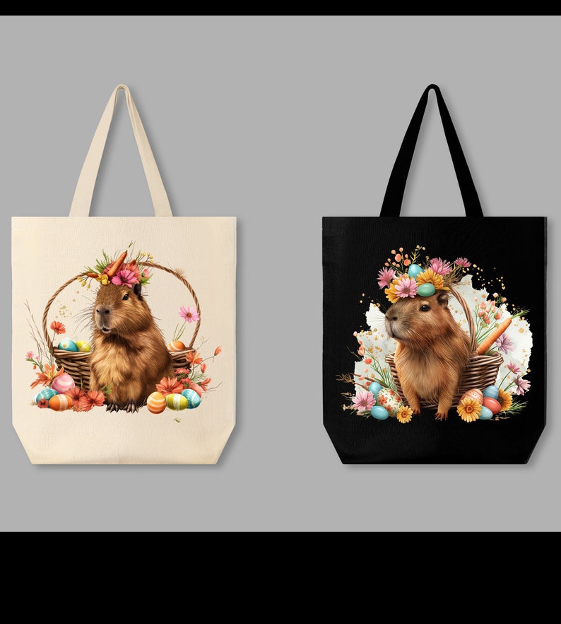 Watercolor Capybara Easter Collection Clipart, 12 PNG Easter Day ...