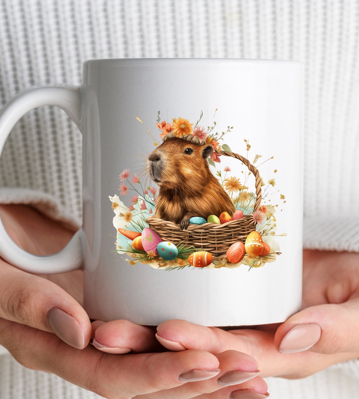 Watercolor Capybara Easter Collection Clipart, 12 PNG Easter Day ...