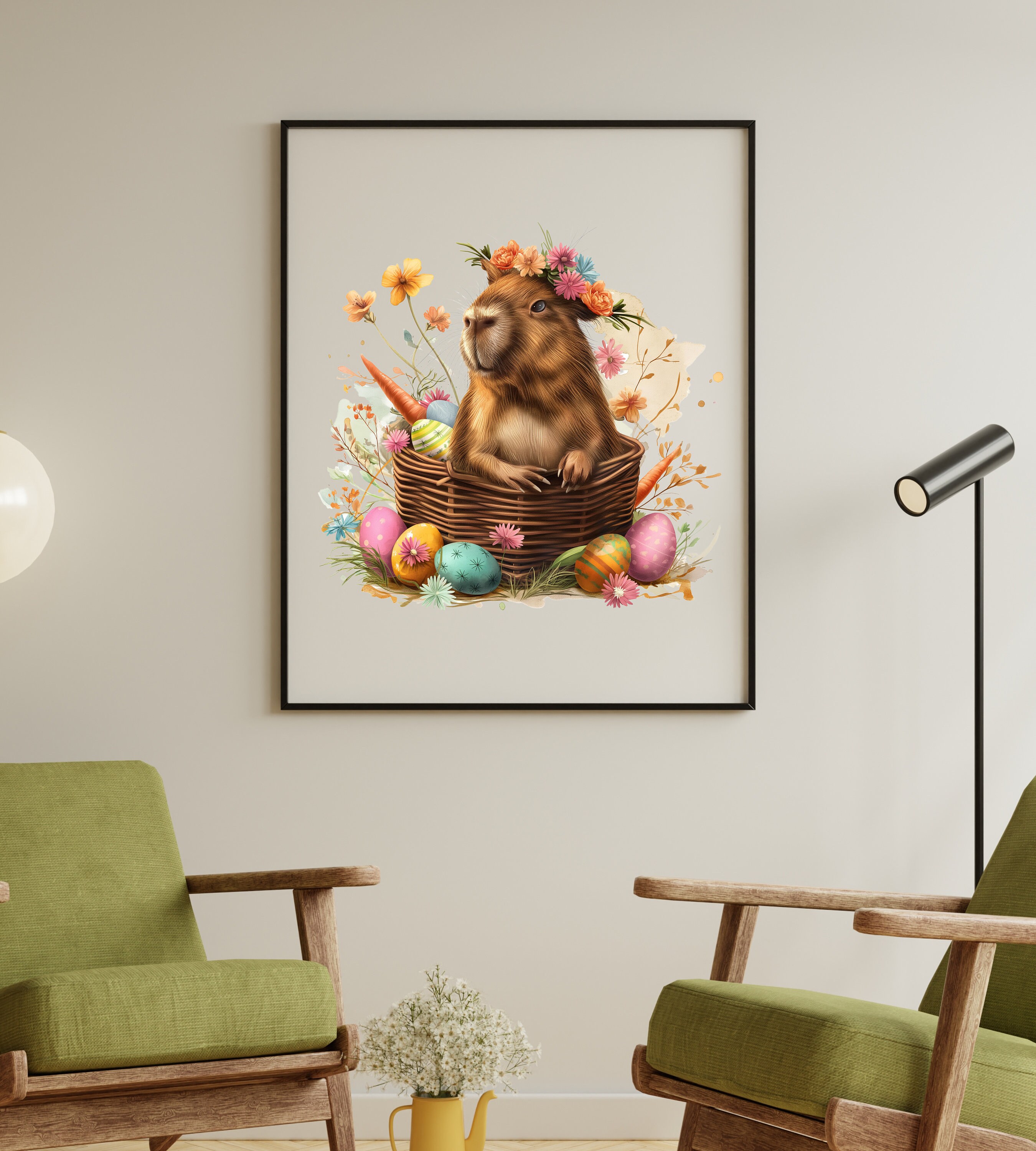 Watercolor Capybara Easter Collection Clipart, 12 PNG Easter Day ...